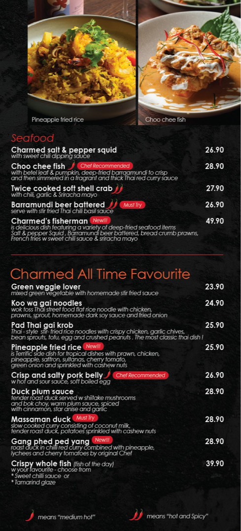 Charmed by Hanuman Thai - Gordon - MENU Gallery