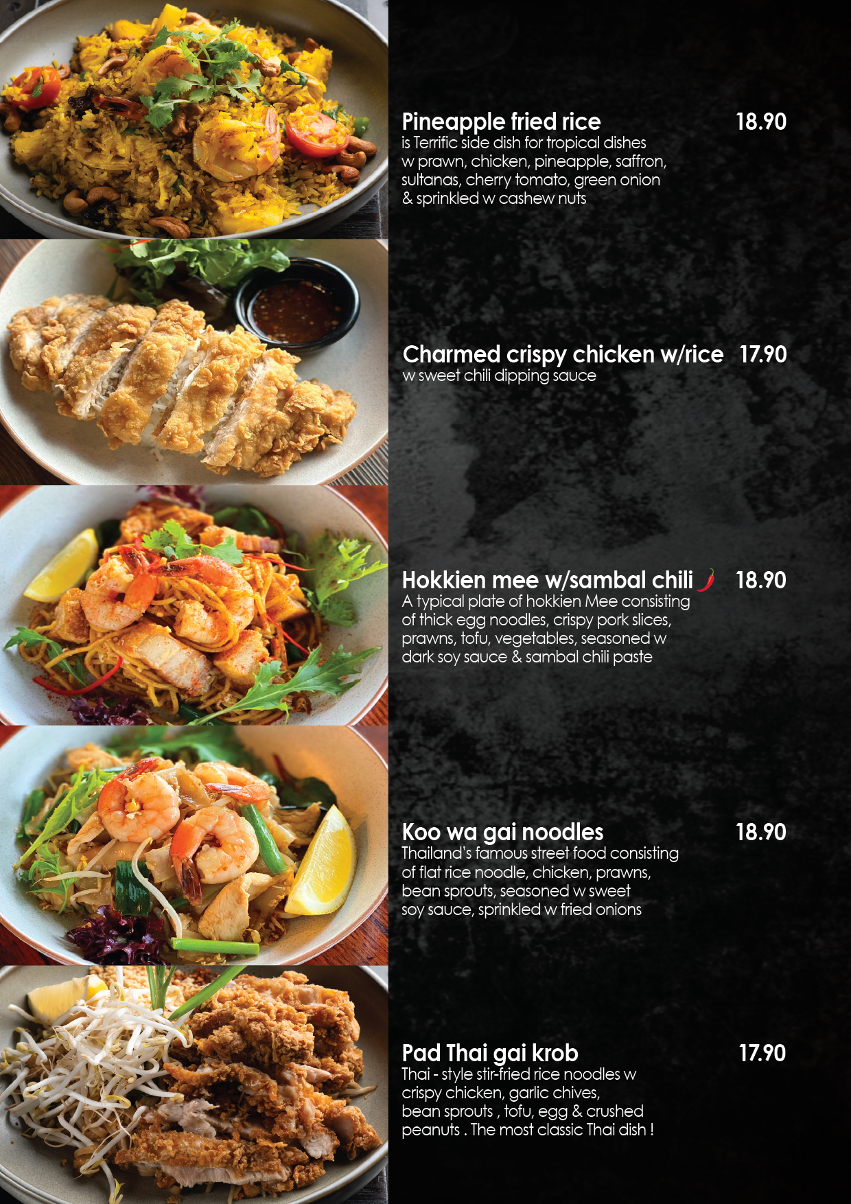 Charmed by Hanuman Thai - Gordon - Lunch Menu