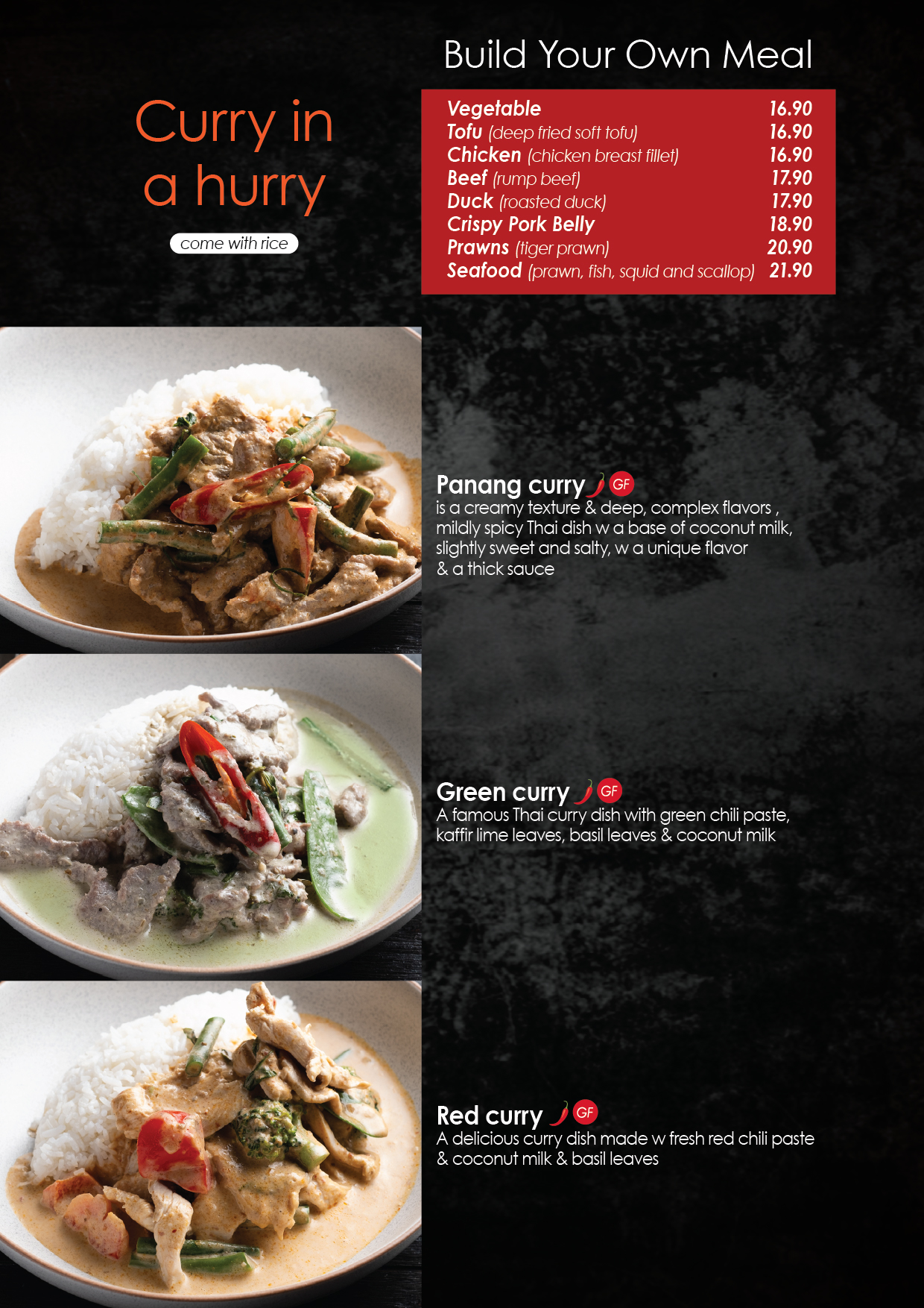 Charmed by Hanuman Thai - Gordon - Lunch Menu